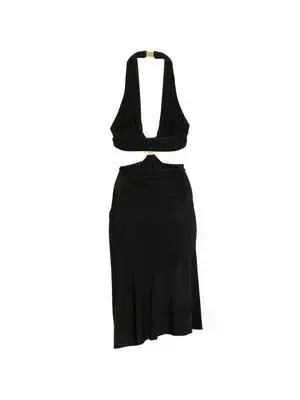 Balmain Cut-out Halterneck Midi Dress