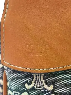Celine 20th Century Large Triomphe Coated Canvas Lulu Hobo Bag