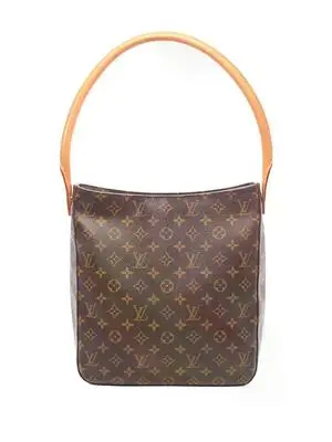 LOUIS VUITTON 2002 Monogram Looping Gm Shoulder Bag - Brown