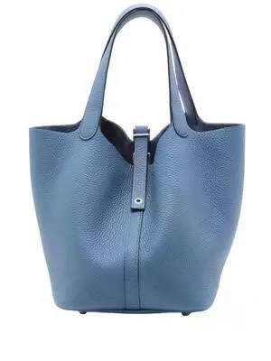 Hermès Clemence Picotin Lock 22 Handbag - Blue