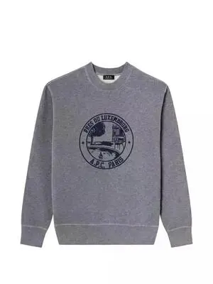 A.p.c. Sweatshirt With Garden Logo - Grey