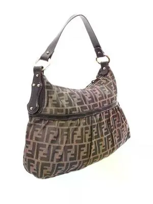Fendi 2000-2010 Zucca Canvas Chef Shoulder Bag
