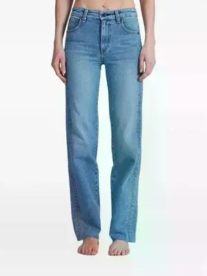 ASKK NY The Edge Raw-cut Side-stripe Jeans - Blue