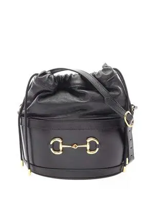 Gucci 2016-2026 Leather Horsebit 1955 Bucket Bag - Black