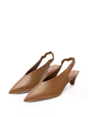 Loewe LOEWE Origami Cubic Slingbacks In Lambskin Brown