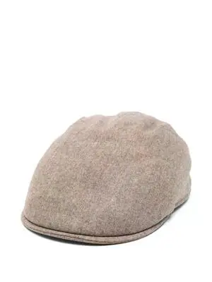 GRAN SASSO Marl-effect Flat Cap - Brown