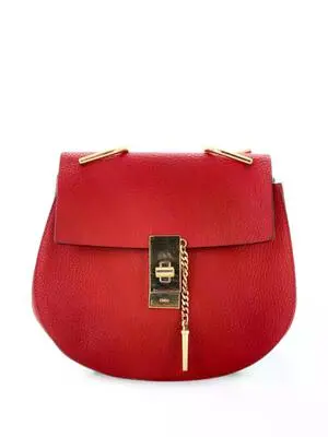 Chloé Drew Leather Small Crossbody Bag - Red