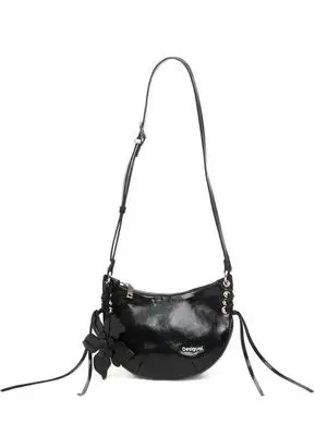 Desigual Mini Flower-charm Lace-up Tote Bag - Black