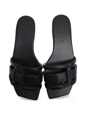 JIMMY CHOO Laran Leather Slides