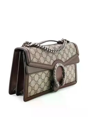 Gucci Dionysus Top Handle Chain Bag Gg Coated Canvas Small Satchel
