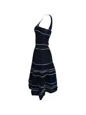 Sandro Pointelle-knit Fit-and-flare Dress