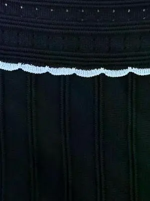 Sandro Pointelle-knit Fit-and-flare Dress