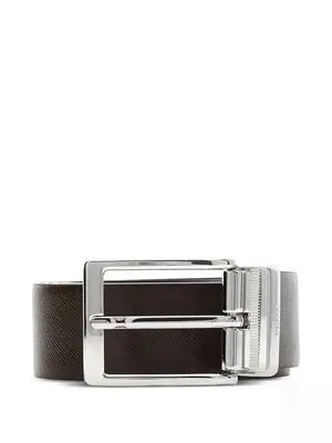 Guess Milano Saffiano Leather Belt - Brown