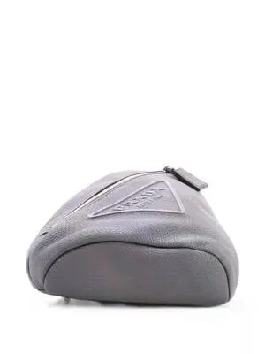 Prada Triangle Logo Sling Bag Leather Backpack