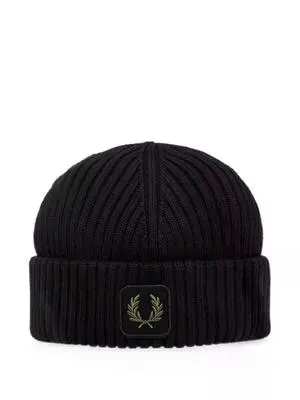 Fred Perry Ribbed Cotton Beanie Hat