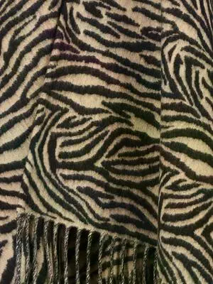 Fendi Wool Poncho With Tiger Animalier Print