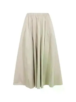Aspesi Elasticated-waist Corduroy Midi Skirt - Neutrals