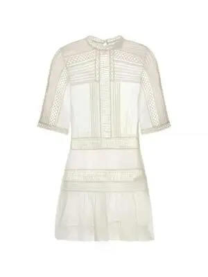 Isabel Marant Étoile Paige Lace-panelled Mini Dress - White