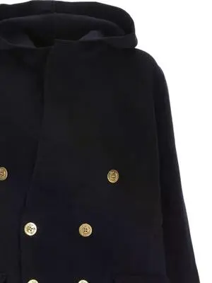 Sacai Double-breasted Hooded Coat