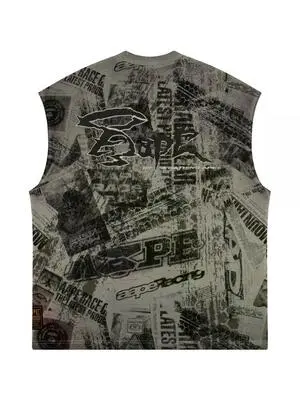 AAPE BY *A BATHING APE Aapeunvs Graphic-print Tank Top - Grey