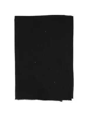 GRAN SASSO Sequin-embellished Frayed Scarf - Black