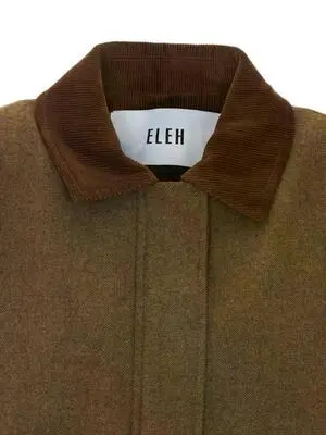 ELEH Herringbone Corduroy-collar Jacket