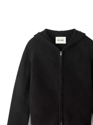 Soft Goat Zip-up Cashmere Hoodie