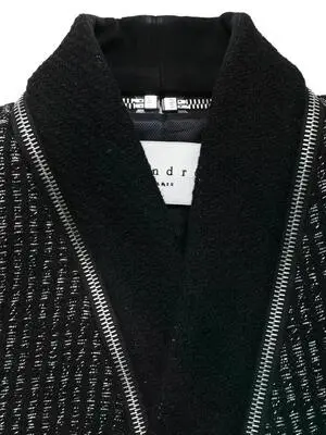 Sandro Tweed Zip-accent Blazer