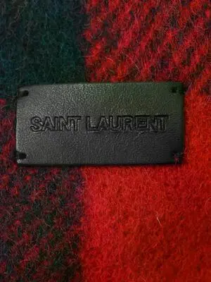 Saint Laurent Tartan Wool Scarf
