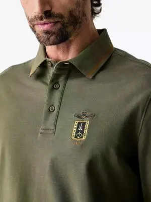 AERONAUTICA MILITARE Cotton Long-sleeve Polo Shirt