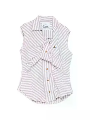 VIVIENNE WESTWOOD Logo-embroidered Shirt - Purple