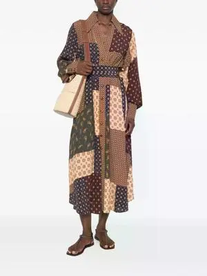 Zimmermann Geometric-patchwork Midi Dress