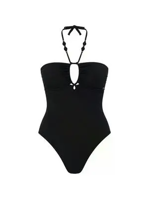 BANANA MOON Bead-embellished Cutout Swimsuit - Black