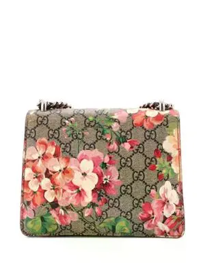 Gucci Dionysus Bag Blooms Print Gg Coated Canvas Mini Shoulder Bag - Brown