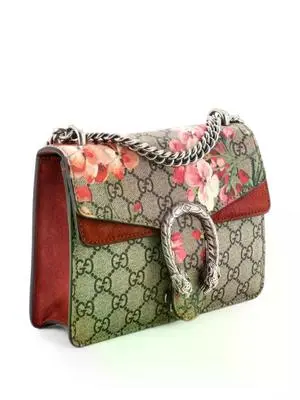 Gucci Dionysus Bag Blooms Print Gg Coated Canvas Mini Shoulder Bag - Brown