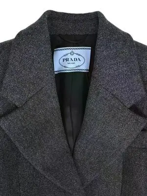 Prada Herringbone Single-breasted Blazer