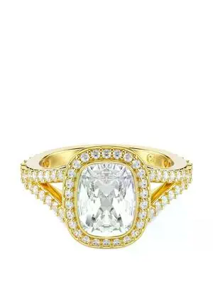 SWAROVSKI Una Angelic Cushion-cut Crystal-embellished Ring - Gold