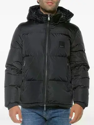 Armani Exchange Logo-patch Padded Jacket - Black