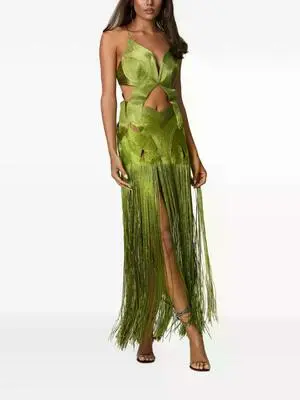 NORINA ST Dune Fringed Cut-out Maxi Dress