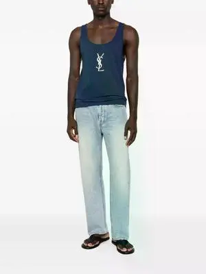 Saint Laurent Cassandre Tank Top - Blue