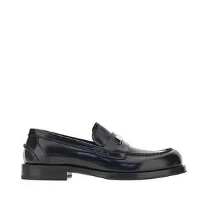 Dolce & Gabbana Logo Plate Leather Loafers