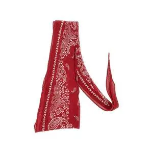 Destin Cashmere-blend Scarf With Bandana Motif - Red