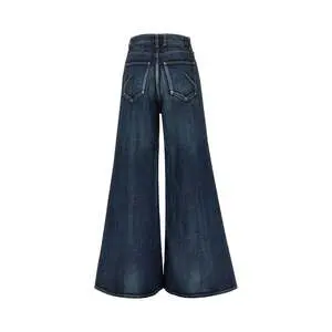 Alaïa Wide Leg Denim Pants