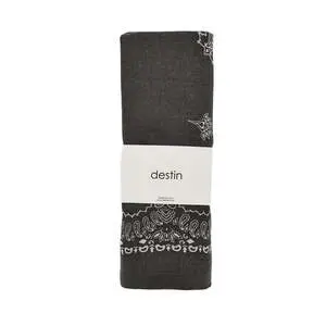 Destin Wool Scarf With Bandanda Motif