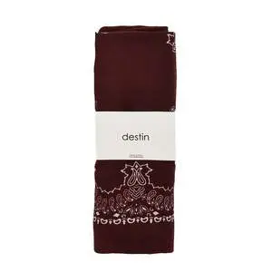 Destin Wool Scarf With Bandanda Motif