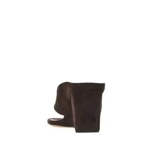Alaïa Suede Leather 'cube' Thong Mules