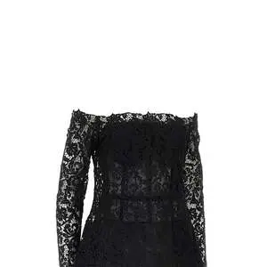 Fendi Macramè Lace Midi Dress