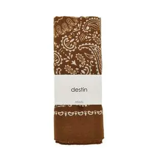 Destin Judy' Wool Squared Scarf - Brown