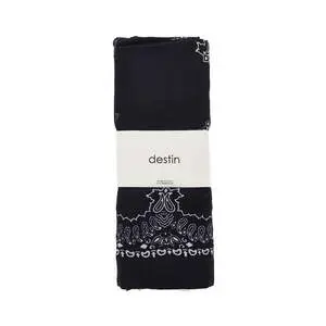 Destin Wool Scarf With Bandanda Motif