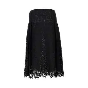 Fendi Macramè Lace Midi Skirt